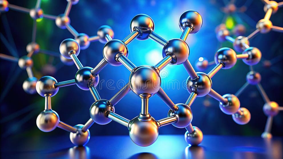 3D BallandStick Model of Naphthalene Visualizing the Aromatic ...