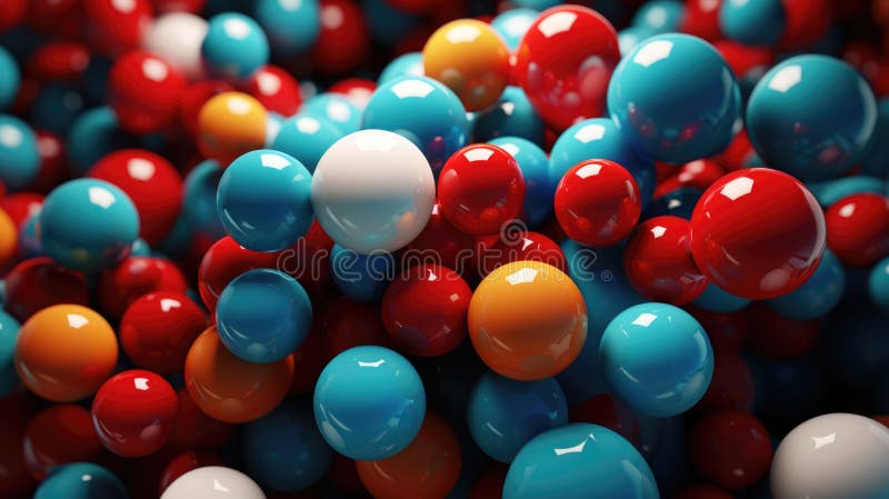 3D Balls Background, Abstract Illustration Stock Illustration ...