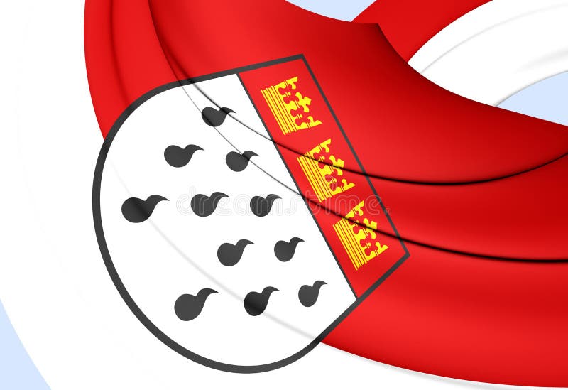 Bandiera Di Colonia Con La Stemma, Germania Illustrazione di Stock ...