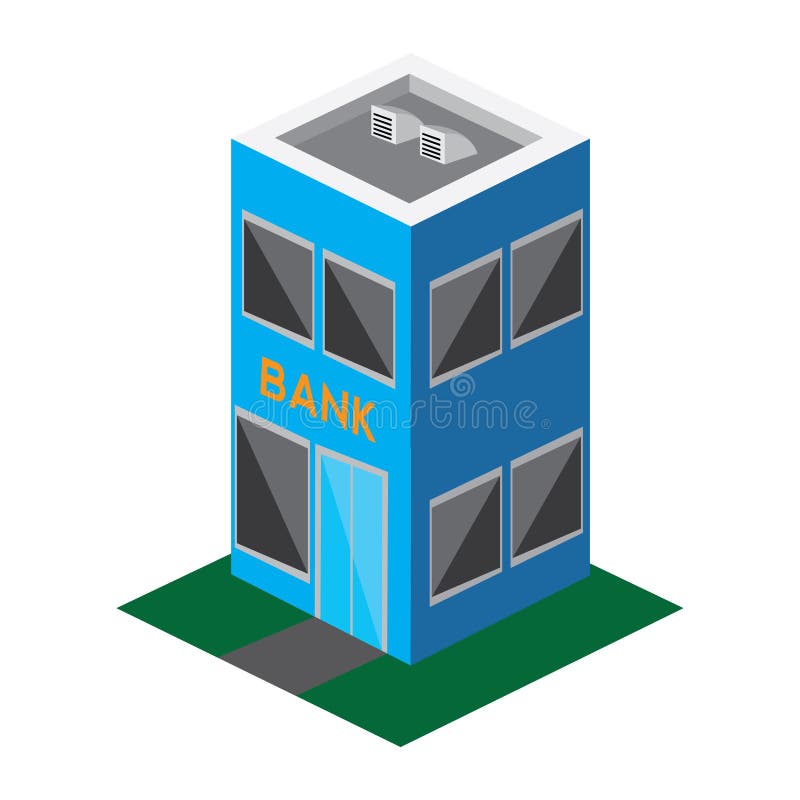 3D bank building stock vector. Illustration of cash - 164386939