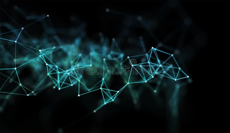 3D Banner with Network Communications Low Poly Design Stock ...