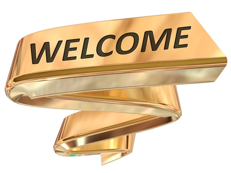 Welcome 3D stock illustration. Illustration of color - 43133309