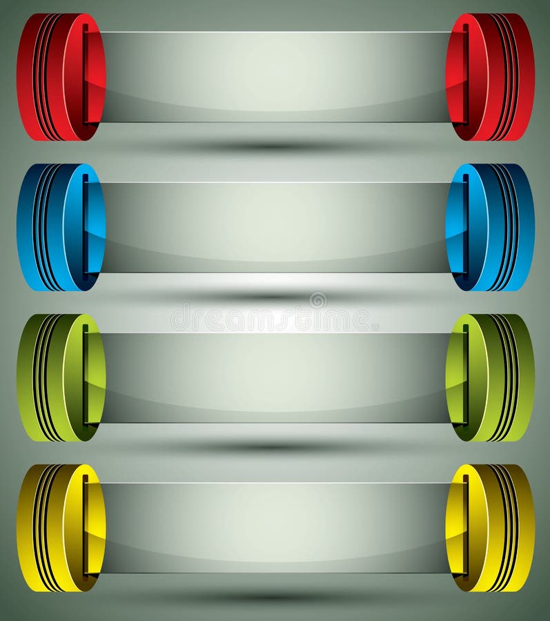 3d banners set. stock vector. Illustration of elements - 47866457