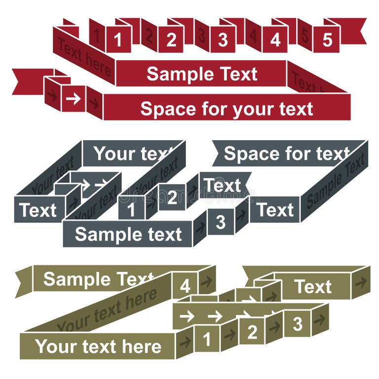 3D Banners stock vector. Illustration of decoration, maze - 35953809