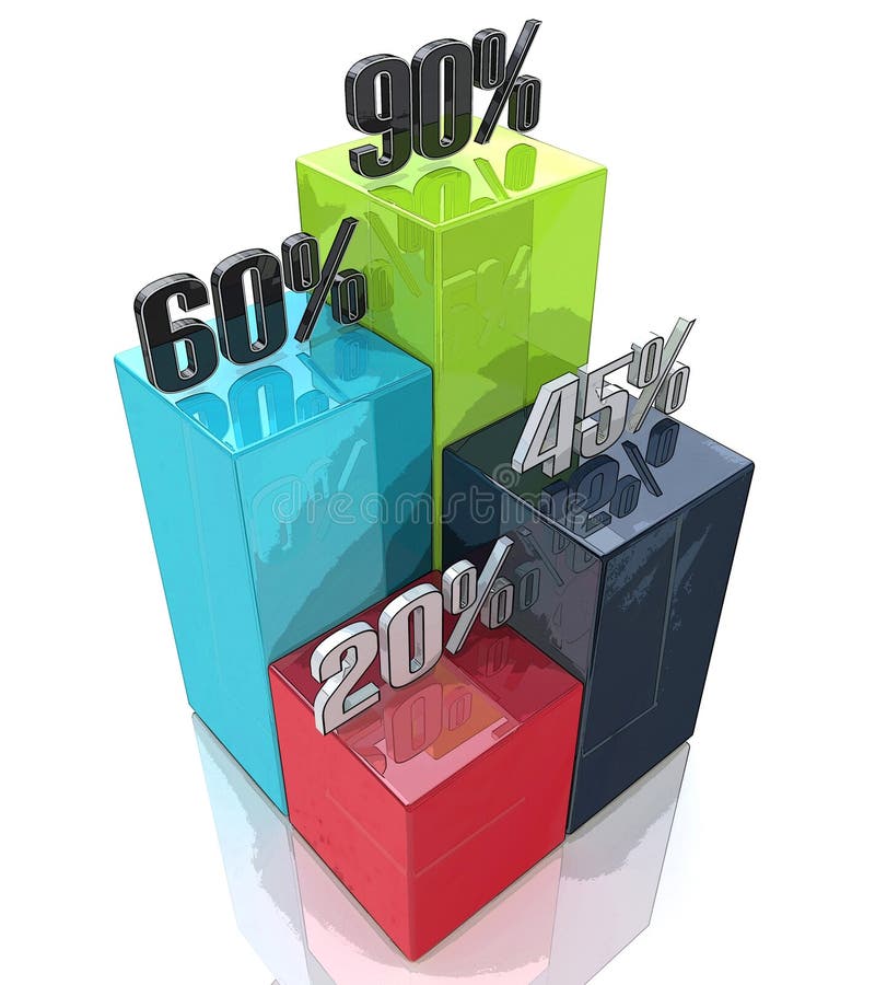 3d Bar Chart Infographic for Web Design Stock Illustration ...