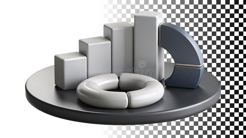 3d Bar Chart With Segment Data Visualization Business Graph Analysis