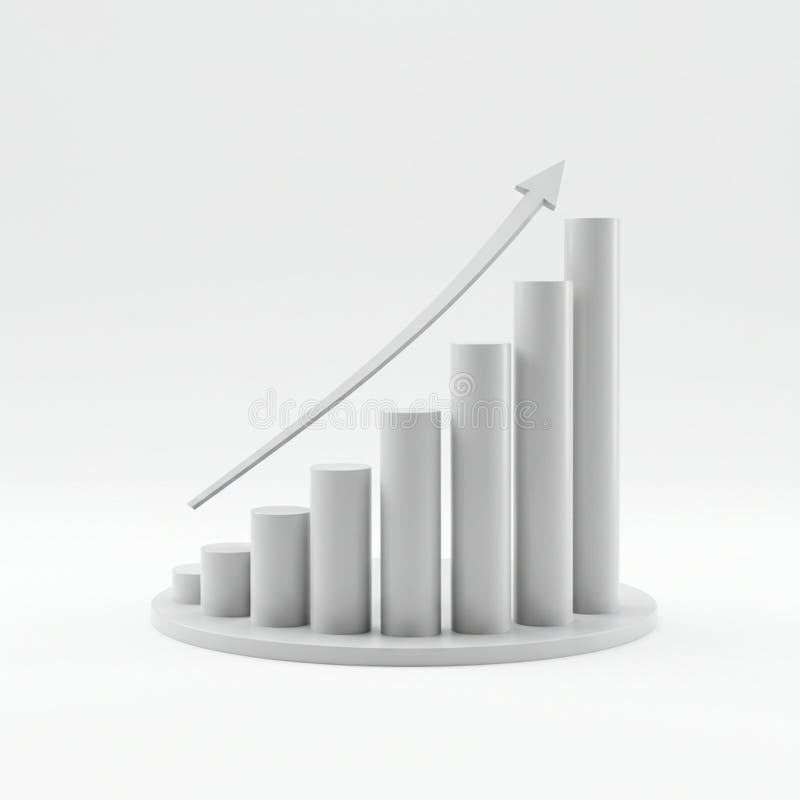 A 3D Bar Graph Model Featuring Ascending Cylindrical Bars on a Circular ...