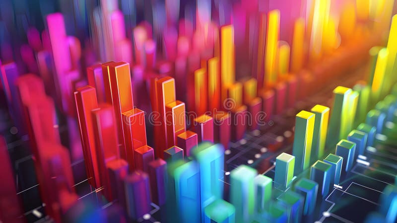 3D Bar Graph Representing the Consistent Rise of Company Revenue ...