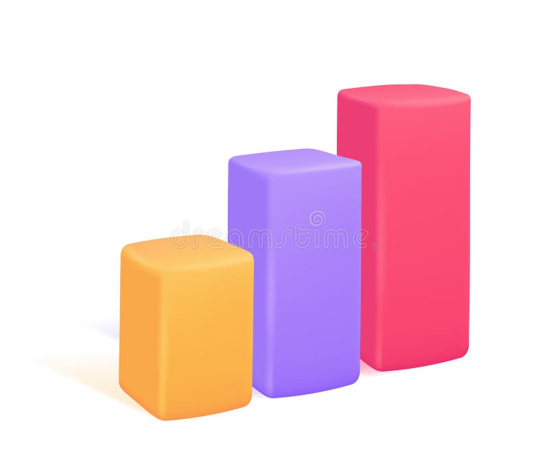 3D Bar Graph. Statistical Data Graph To Analyze the Growth Trend of ...