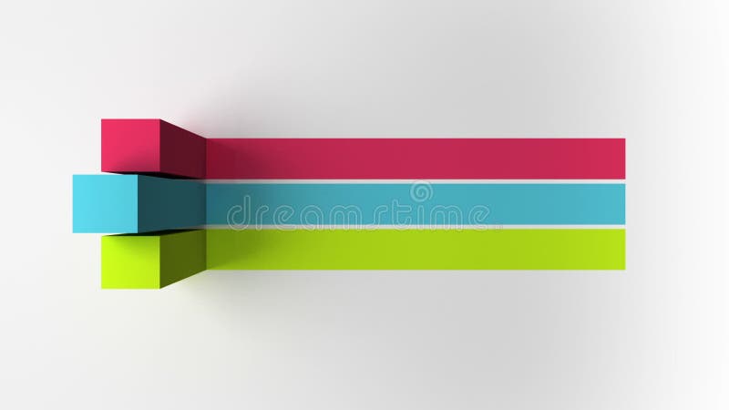 3D Bar. Three Square Intro Title Box Chart,powerpoint Presentation ...