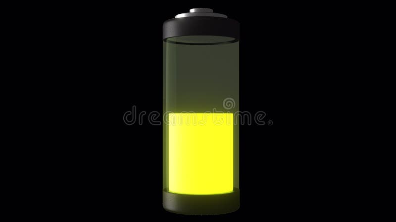 3D Battery Charging with Transparent Background Animated Loop 4K Stock ...
