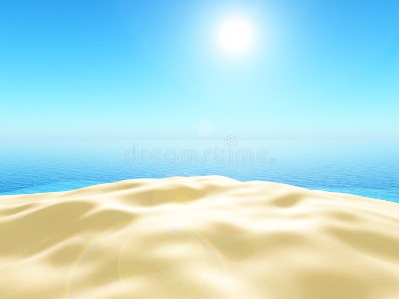 3D beach landscape stock illustration. Illustration of island - 151970282