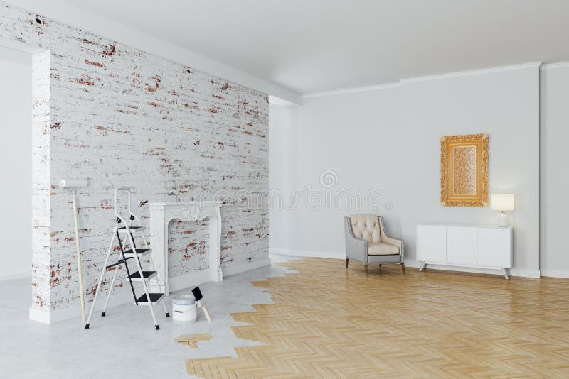 Room Work Progress Interior Stock Illustrations – 844 Room Work ...