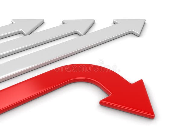 3d beeld van pijl stock illustratie. Illustration of hoog - 68365597