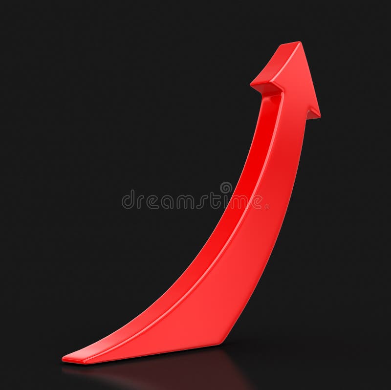 3d beeld van Pijl omhoog stock illustratie. Illustration of geïsoleerd ...