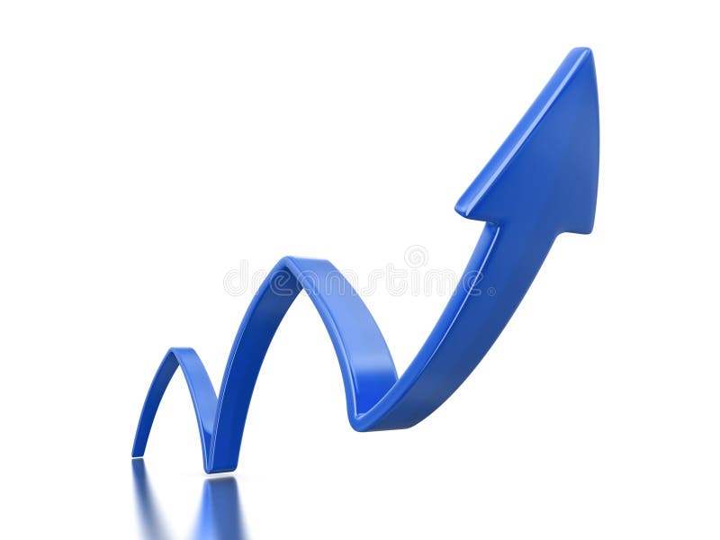 3d beeld van pijl stock illustratie. Illustration of hoog - 68365597