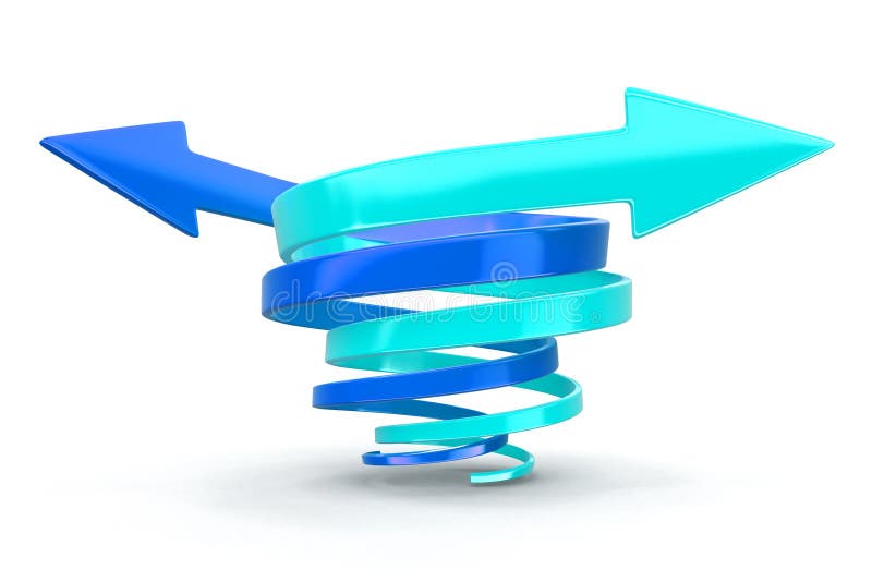 3d Beeld Van Spiraalvormige Pijl Stock Illustratie - Illustration of ...