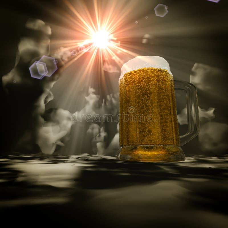3d beer heaven. stock illustration. Illustration of heaven - 45156288