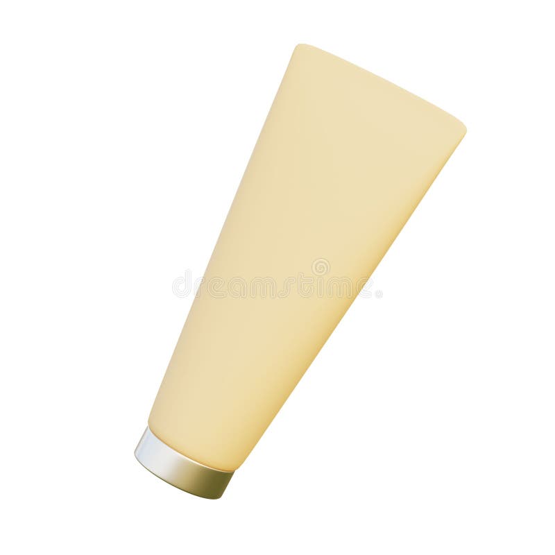 3D Beige Package Cosmetic Tube. 3D Rendering Stock Illustration ...