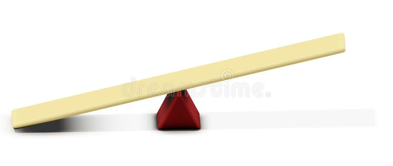 3D Beige Swing on Red Triangular Prism with Shadows Stock Illustration ...