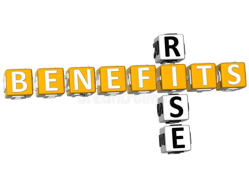 3D Benefits Risk Crossword stock illustration. Illustration of commerce ...