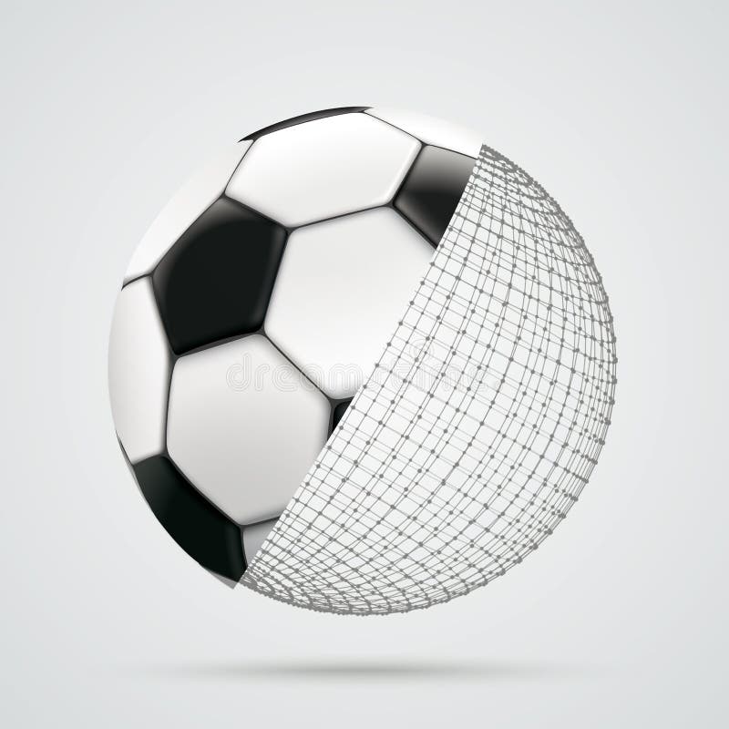 3d Bereich Verbundener Dots Football Vektor Abbildung - Illustration ...