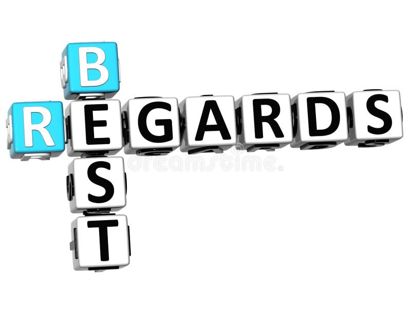 Best Regards Calligraphic Text for Invitation and Greeting Card ...