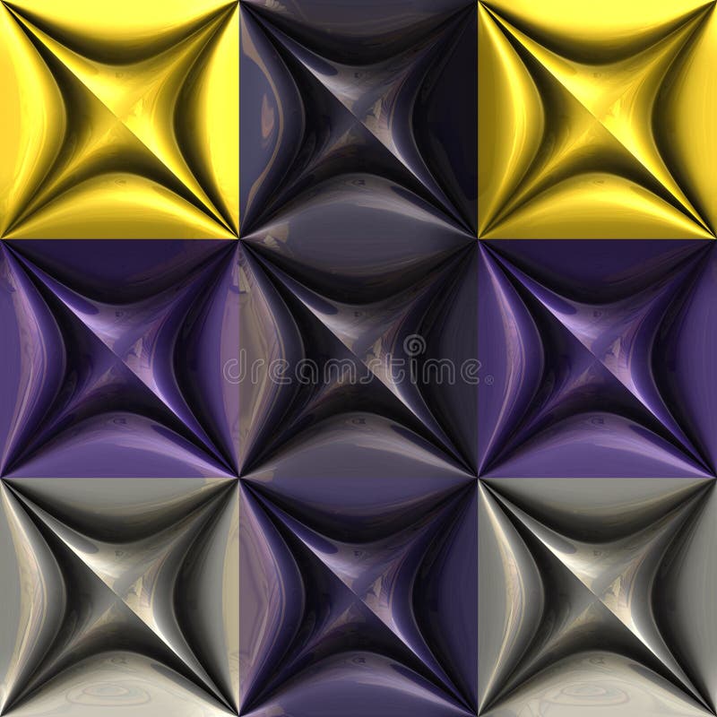 3D Beveled Generative Glossy Pattern Tile Stock Illustration ...