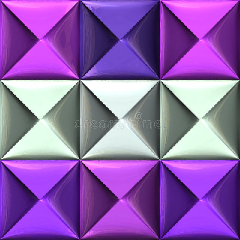3D Beveled Generative Glossy Pattern Tile Stock Illustration ...