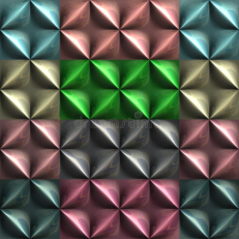 3D Beveled Generative Glossy Pattern Tile Stock Illustration ...