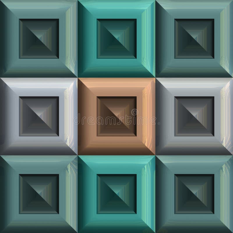 3D Beveled Generative Glossy Pattern Tile Stock Illustration ...