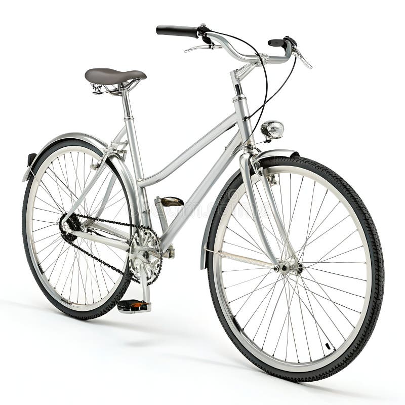 3D Bicycle Render Isolated on White Background Stock Illustration ...