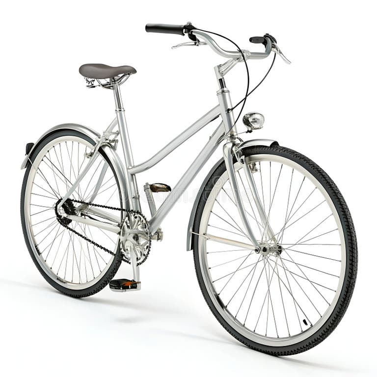 3D Bicycle Render Isolated on White Background Stock Illustration ...