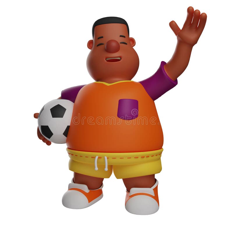 3D Big Boy Cartoon Illustration Having a Big Smile Stock Illustration ...