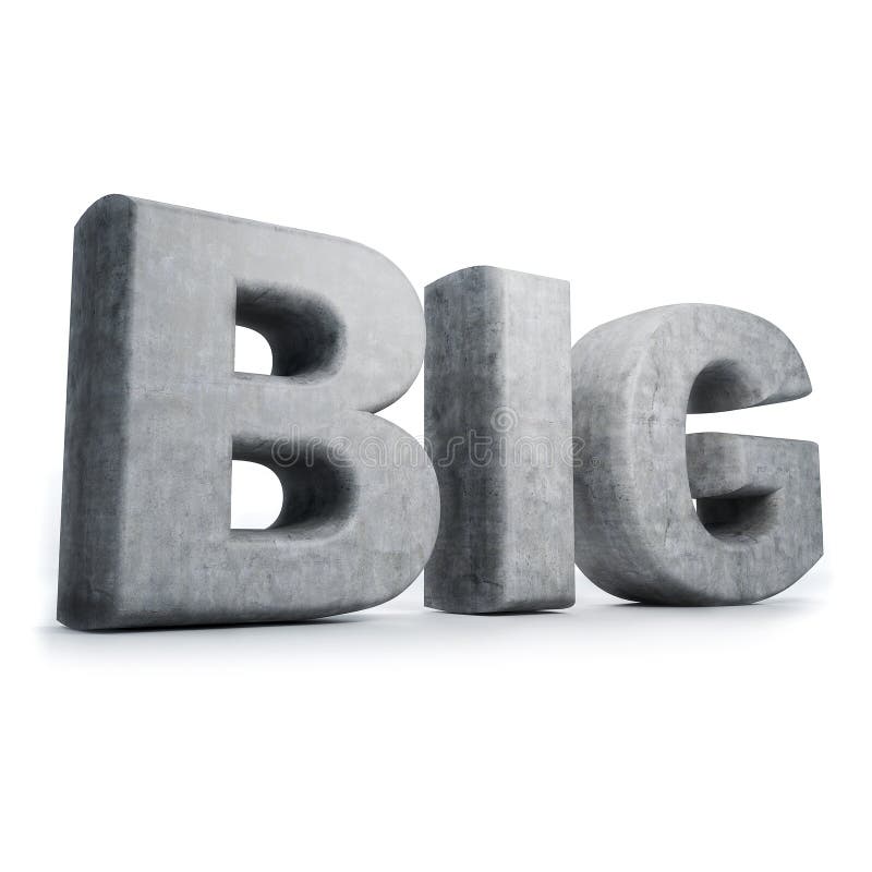 3d big word concrete stock photo. Image of modern, frame - 65376116