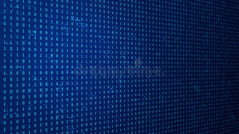 3d Binary Code with Digits Moving on Screen, Concept of Digital Age. Algorithm. Stock Video ...