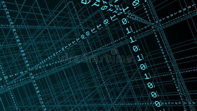 3D Binary Code Forming a Network Stock Illustration - Illustration of ... 3D Binary Code Forming a Network Stock Illustration - Illustration of ...