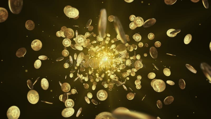 3d Bitcoin Cryptocurrency Coin, Spinning or Rotating Green Screen Loop ...