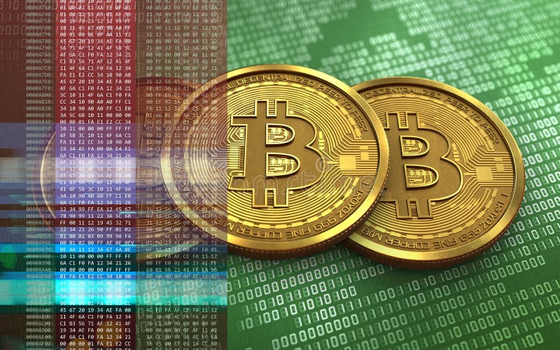 3d bitcoin stack stock illustration. Illustration of electronic - 103413630