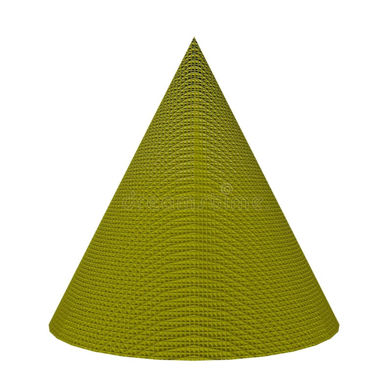 3D Black Cone. Isolated on White Background Stock Illustration ...