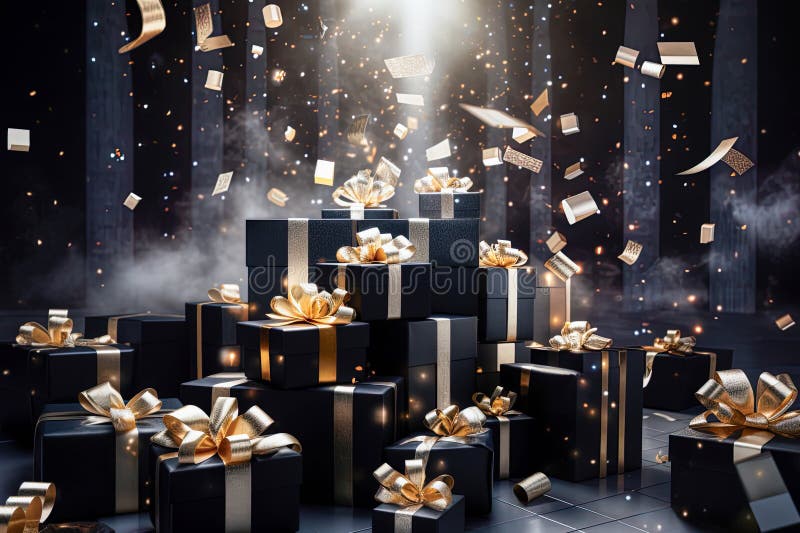 3D Black Friday an Extravagant Event, with Floating Objects and ...
