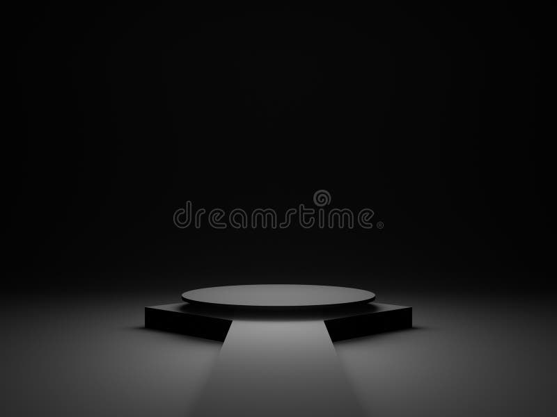 3D Black geometric podium stock illustration. Illustration of minimal ...