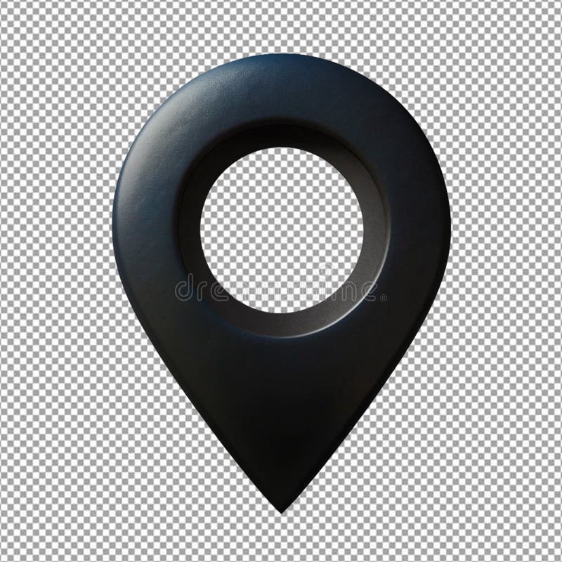 A 3D Black Map Address Location Pin Pointer Stock Illustration ...
