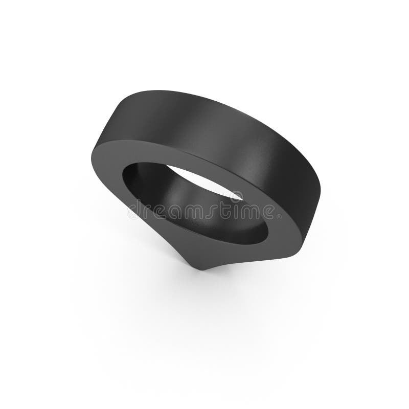 3D Black Map Pointer, Location Map Icon Stock Illustration ...