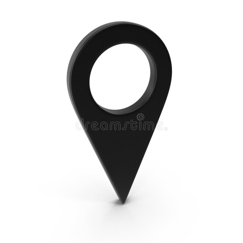 3D Black Map Pointer, Location Map Icon Stock Illustration ... 3D Black Map Pointer, Location Map Icon Stock Illustration ...