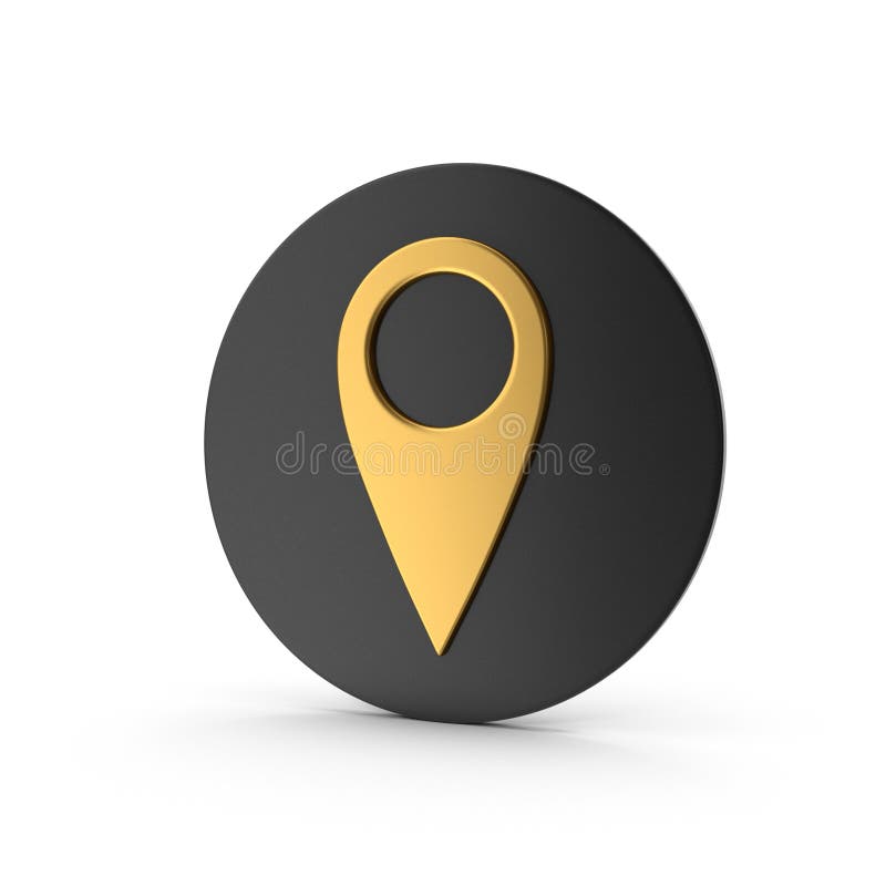 3d Black Map Pointer Location Map Icon Stock Illustration Illustration Of Luxury Material 2867