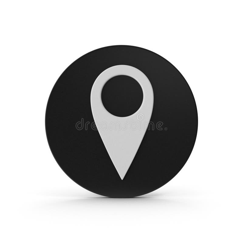3D Black Map Pointer, Location Map Icon Stock Illustration ... 3D Black Map Pointer, Location Map Icon Stock Illustration ...