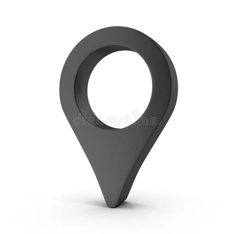 3D Black Map Pointer, Location Map Icon Stock Illustration ... 3D Black Map Pointer, Location Map Icon Stock Illustration ...
