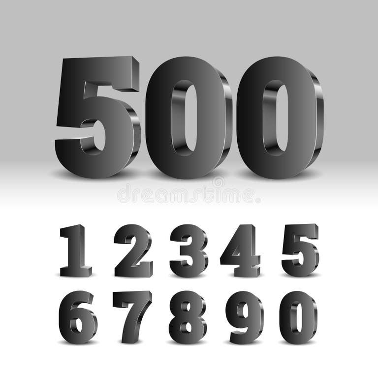 3d black numbers stock vector. Illustration of luxury - 361890570