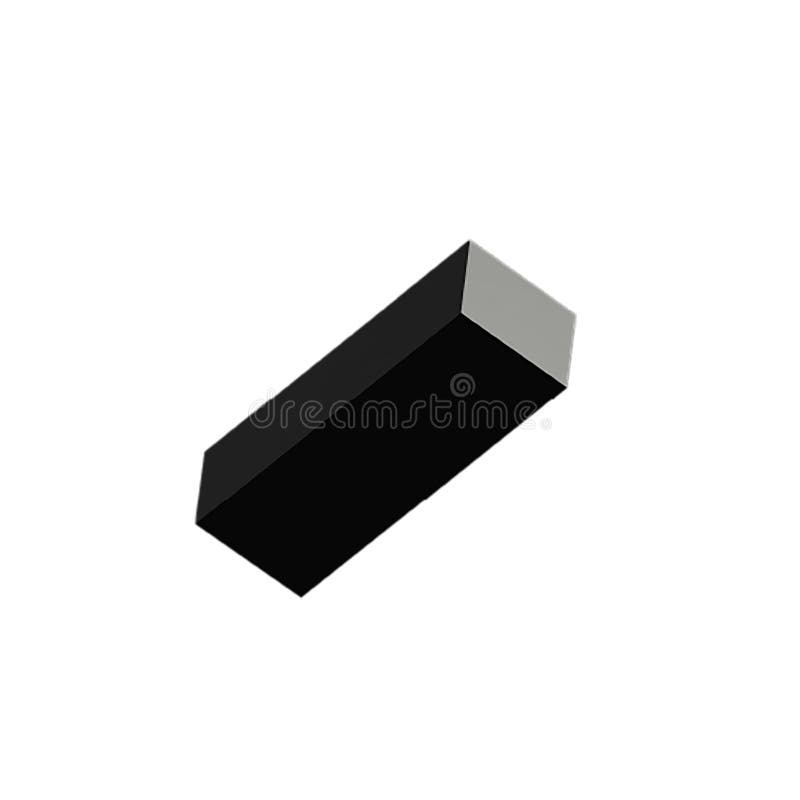 3D Black Rectangle Geometrical Shape Stock Illustration - Illustration ...